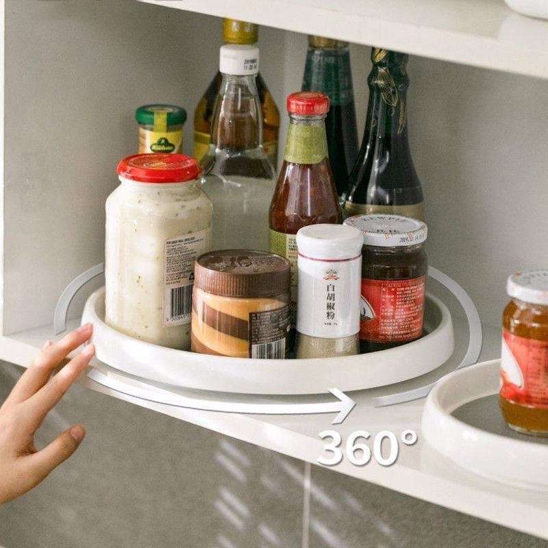 Jual Multifunction Rack Spice Container Rotate Bottle Storage Plate dah ...