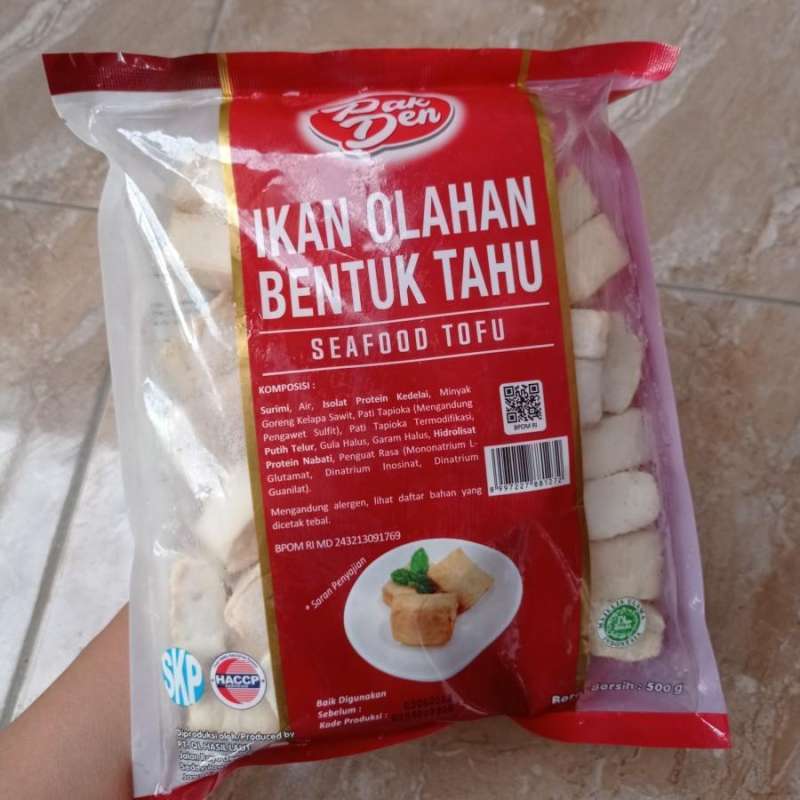 Jual ikan olahan bentuk tahu fish Tofu merk Pak Den/pakden 500gr murah ...