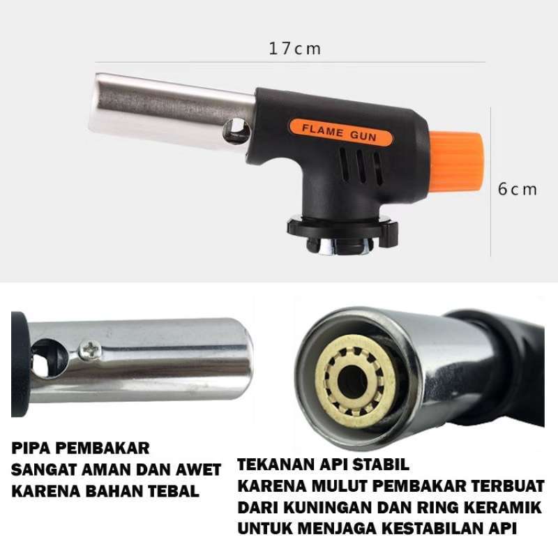 Jual Kepala Gas Flame Gun Torch Blow Portable / Alat Pematik Gas Untuk ...