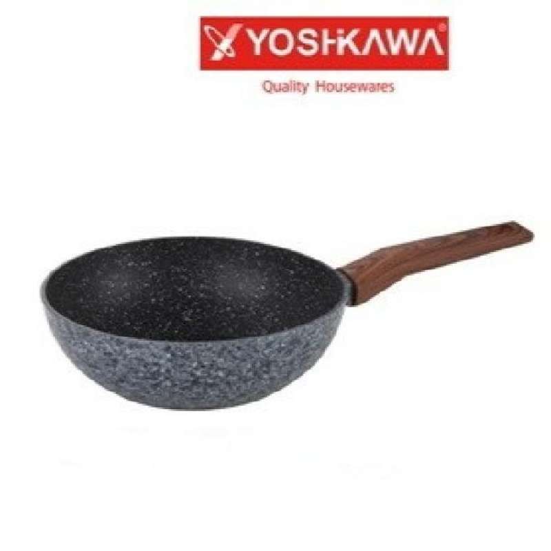 Jual Yoshikawa FRY WOK 28cm Marble Induksi Panci Kuali Pan Penggorengan di Seller wd store888 ...