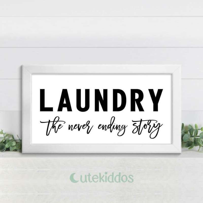 Jual Wall Decor Papan Tanda Laundry The Never Ending Story Hiasan ...