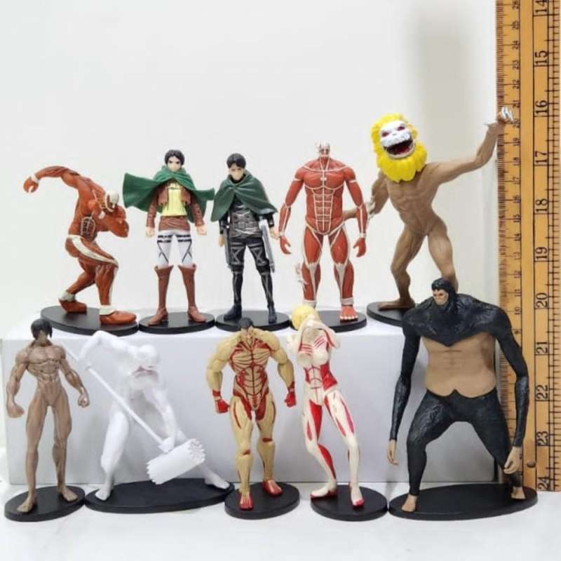 Jual Attack On Titan Figure Set 10 / 6 Shingeki No Kyojin Di Seller ...