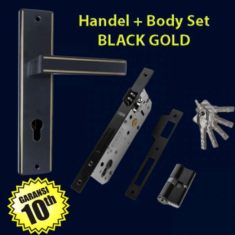 Promo Kunci Pintu Handle Pintu Gagang Pintu Komplit Set 990.96 Black ...