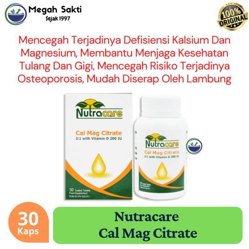 Jual Nutracare Cal Mag Citrate 30 Kaps - 2:1 Vitamin D 200 IU di Seller ...