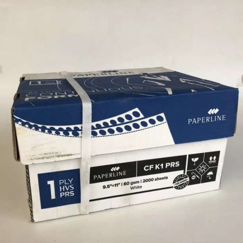 Promo Kertas Continuous Form Merk Paperline 1 Ply Hvs Ukuran A4 Bagi 2