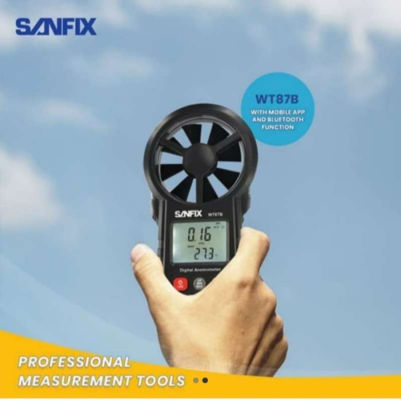 Promo Digital Anemometer Bluetooth Sanfix Wt87b / Wt 87 B Diskon 4% Di ...