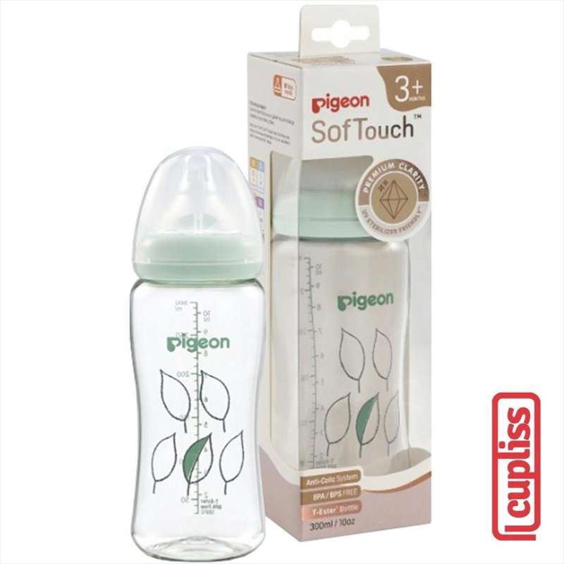 Jual PIGEON T-Ester Wide Neck 200ml 300ml Bottle Peristaltic Botol Susu - 300ml Light Green di ...