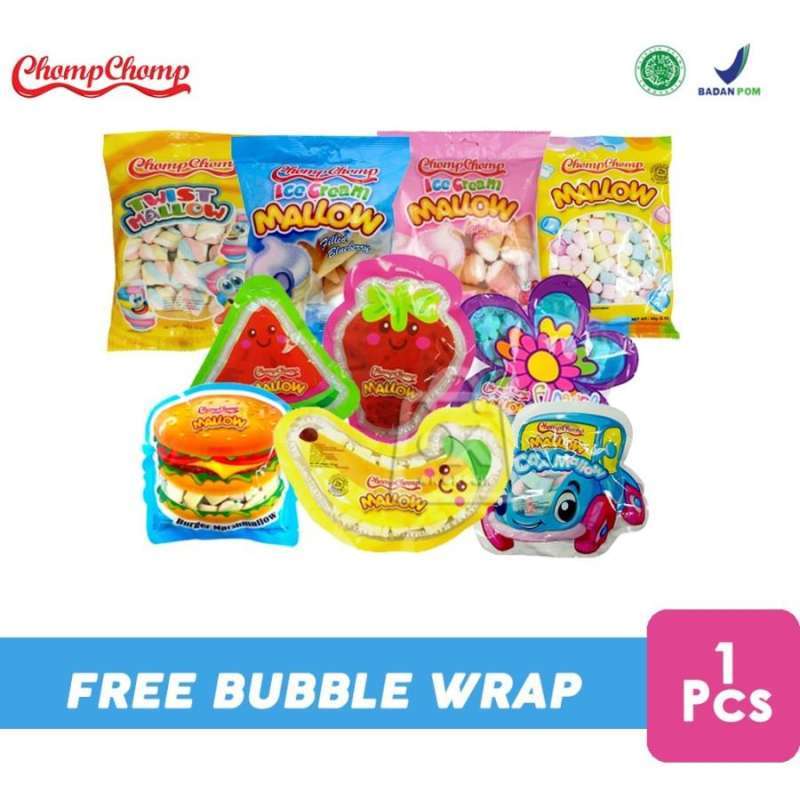 Jual Chompchomp Marshmallow Mallow (60 Gr) - Ice Strawberry Di Seller ...