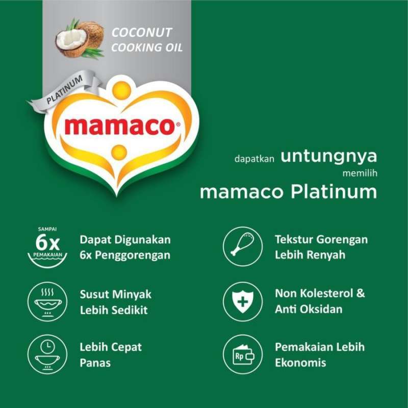 Jual Mamaco Minyak Goreng Kelapa Platinum Coconut Oil [jerigen 5 Liter] Di Seller Okgrosir ...