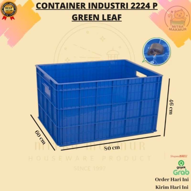 Jual GREEN LEAF - CONTAINER BOX INDUSTRI 2224 P / KERANJANG INDUSTRI ...