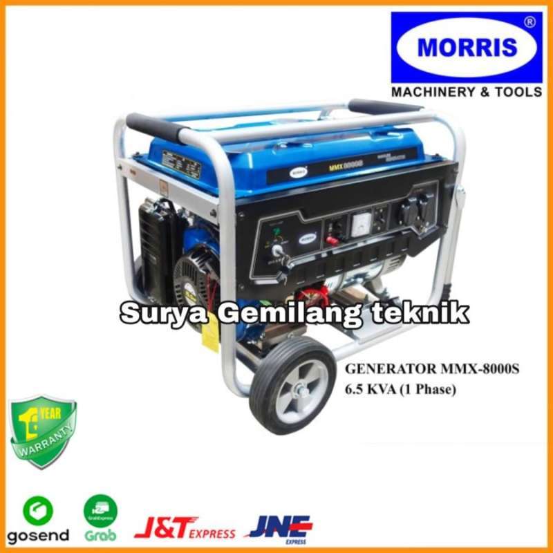 Jual Genset Generator 6,5kva Gasoline Generator Listrik Bensin Morris ...