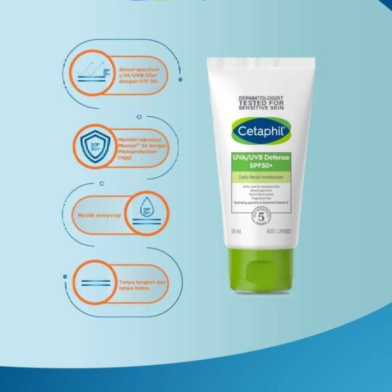 Promo Cetaphil Uva/uvb Defense Spf 50 - 50 Ml Diskon 16% Di Seller ...