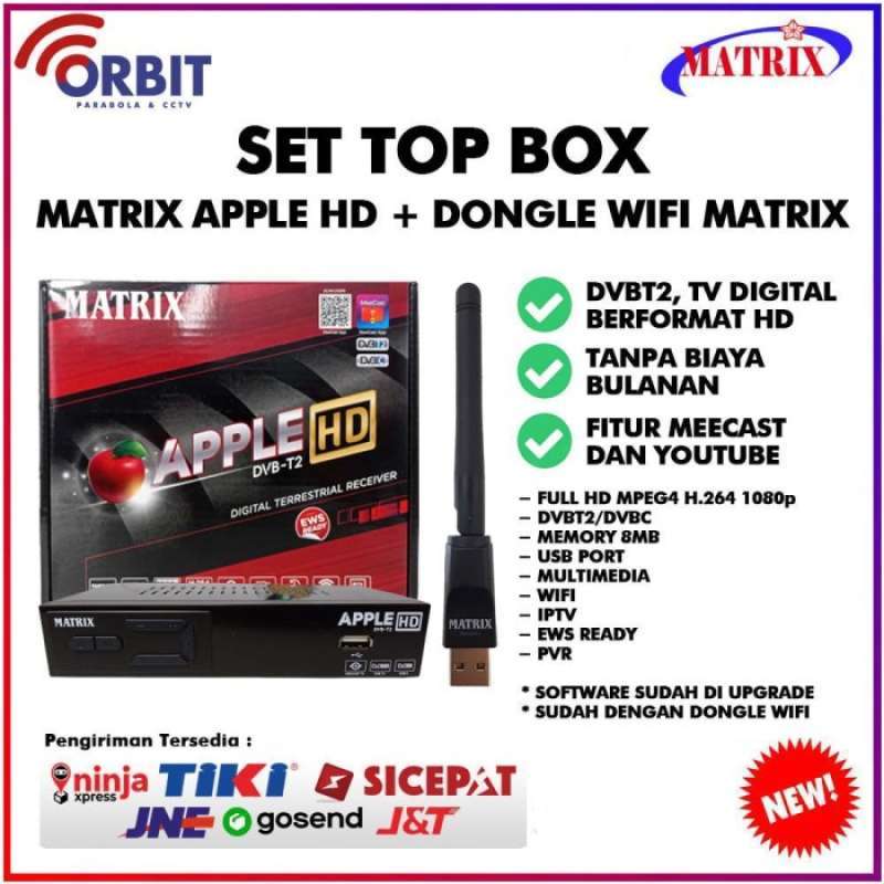 Promo SET TOP BOX MATRIX APPLE HD + DONGLE WIFI MATRIX Diskon 29% di ...