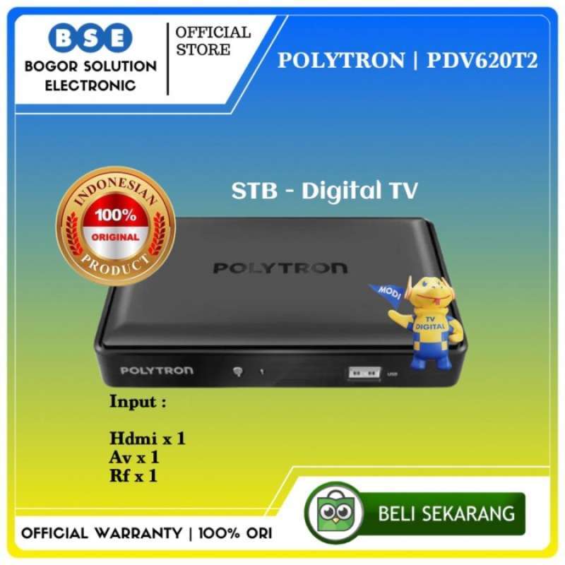 Promo SET TOP BOX DIGITAL TV ORIGINAL POLYTRON PDV 620T2 SETTOP BOX ...