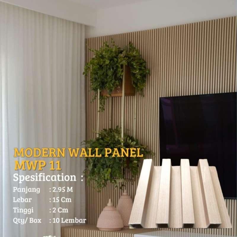 Jual Wpc Wall Panel Modern Kayu Anti Rayap & Air Ukuran 15cm X 2,95m Di ...