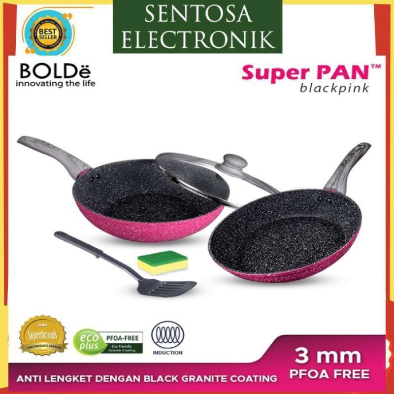 Jual BOLDe Super Pan/Bolde Cookware Set Granite - BLACK PINK SERIES di ...