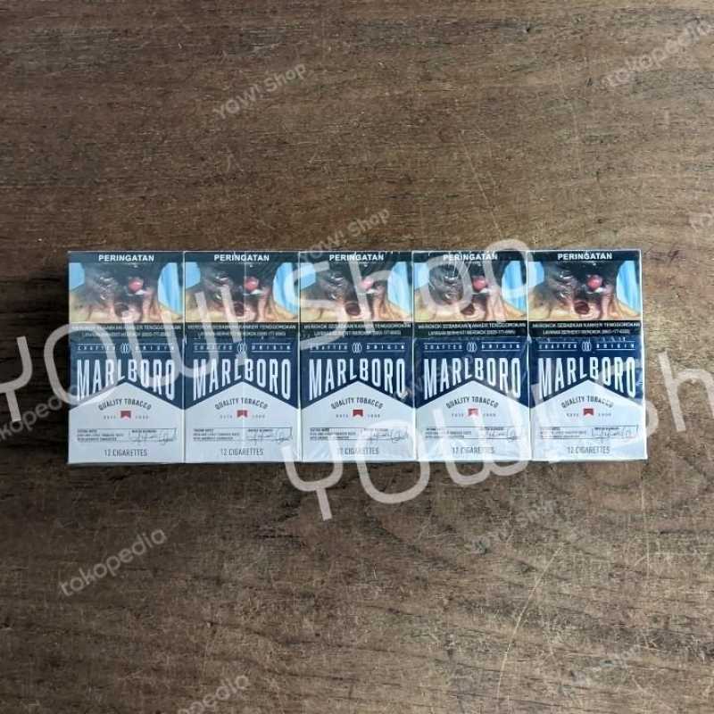 Jual Rokok Marlboro Kretek Biru Crafted Origin isi 12 batang - 10 Pack ...