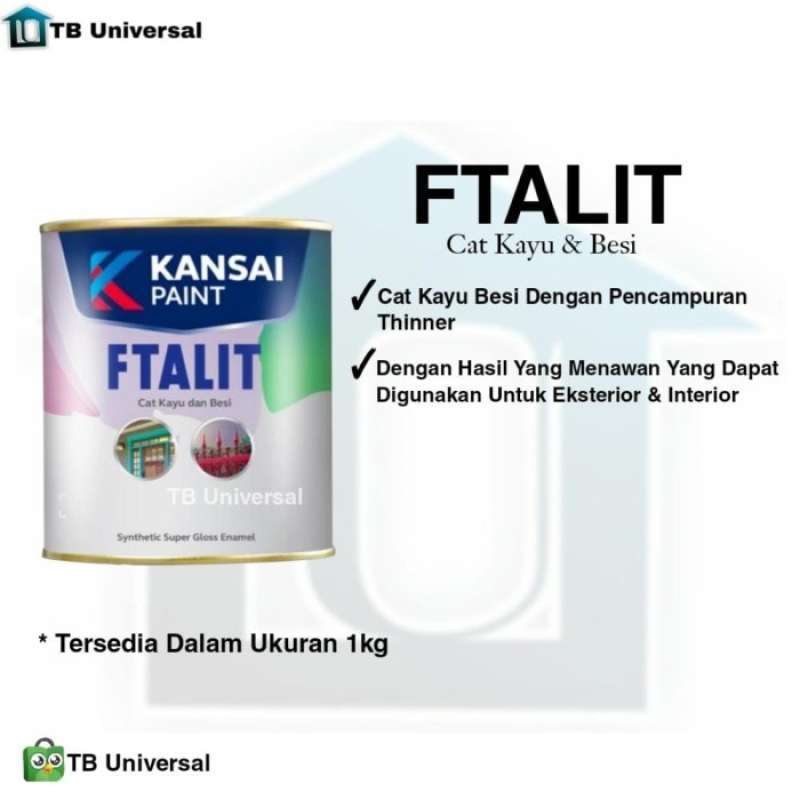Promo Ftalit Gloss Cat Kayu Dan Besi 609 Iron Grey Diskon 55% Di Seller ...