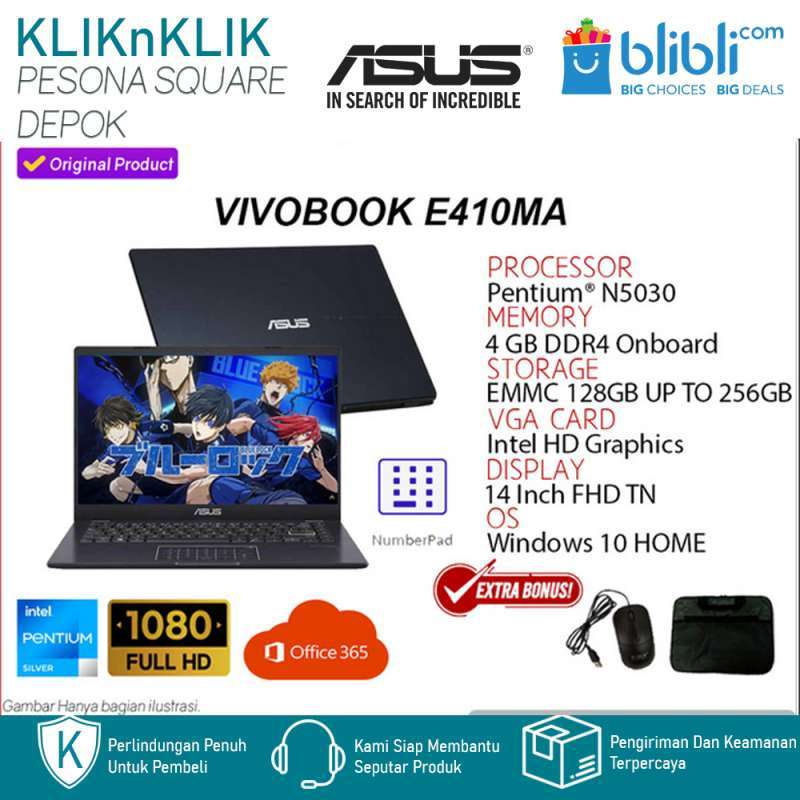 Jual Laptop Asus Vivobook E410ma Pentium Silver N5030 4gb 128 Fhd Bl ...