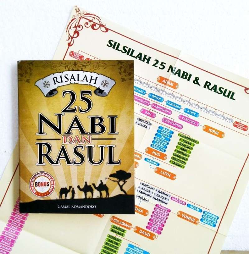 Jual Risalah 25 Nabi Dan Rasul Bonus Poster Silsilah Nabi Dan Rasul Di ...