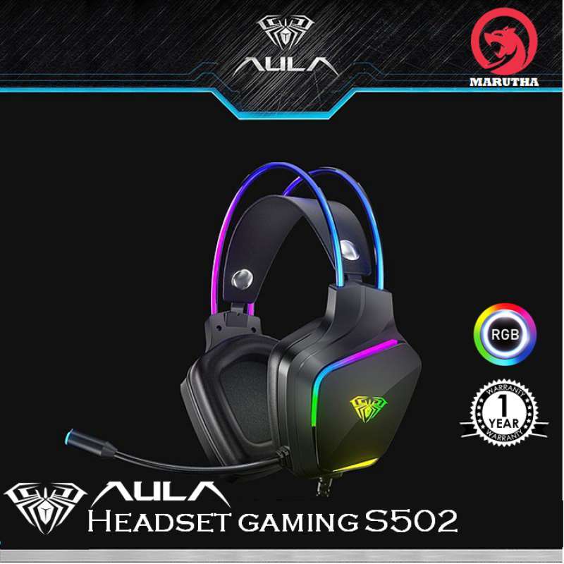 Jual Aula Headset Gaming S502 USB with Streamer Light RGB Running di ...
