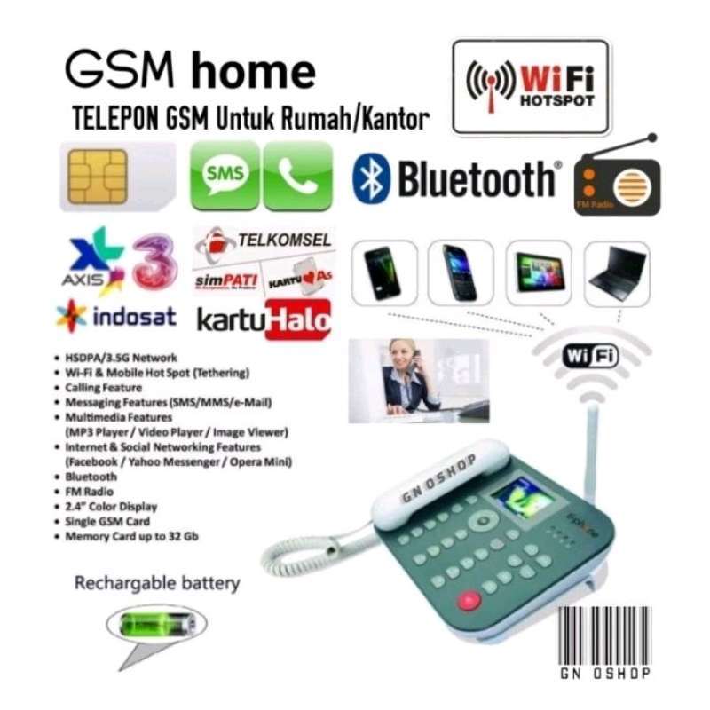 Jual Pesawat Telpon Rumah Dengan Sim Card Gsm Original Murah - Harga ...