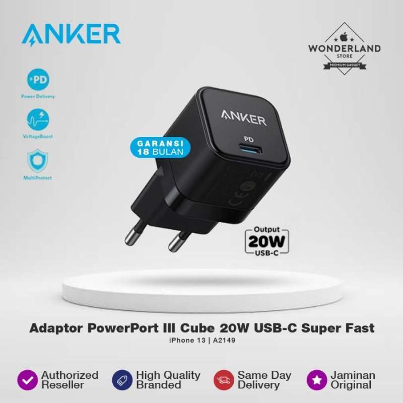 Jual Anker Adaptor Powerport Iii Cube 20w Usb-c Super Fast Iphone13 ... Jual Anker Adaptor Powerport Iii Cube 20w Usb-c Super Fast Iphone13 ...