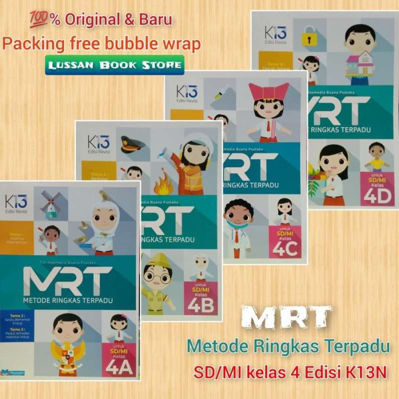 Jual Paket buku MRT kelas 4 SD/MI semester 1 & 2 Edisi K13 revisi ...