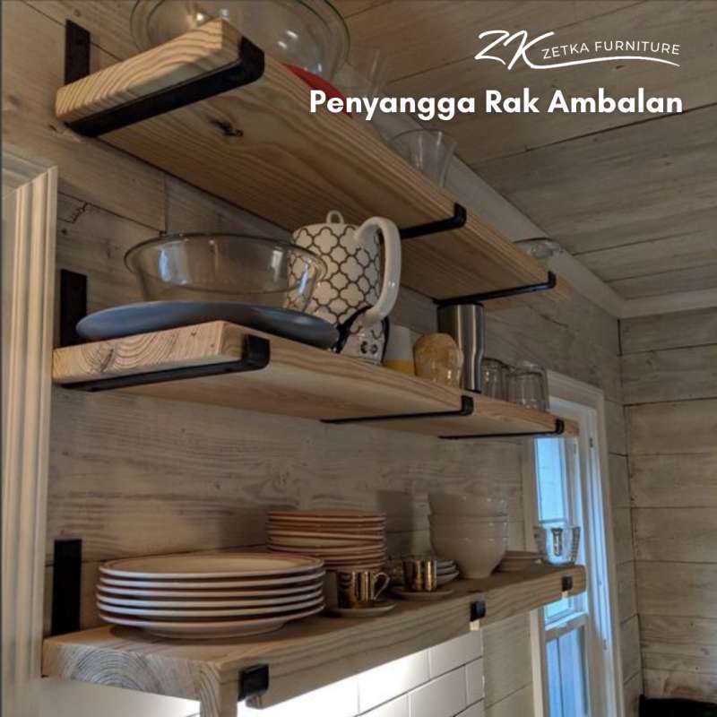 Jual Braket Besi Penyangga Ambalan Rak Buku Siku (1 Pcs) - 10 X 25 Cm ...