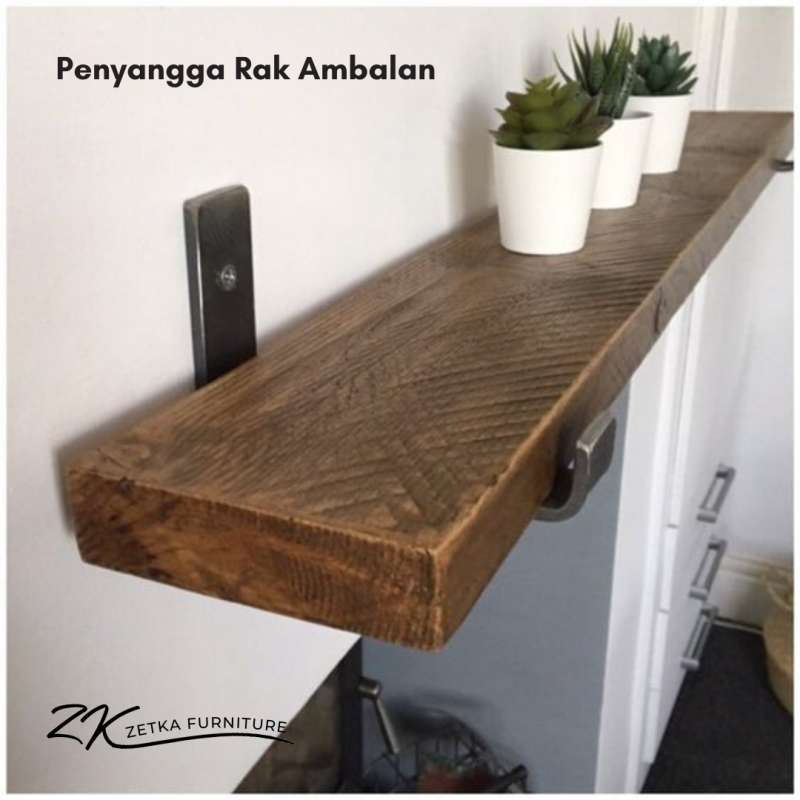 Jual Braket Besi Penyangga Ambalan Rak Buku Siku (1 Pcs) - 10 X 25 Cm ...