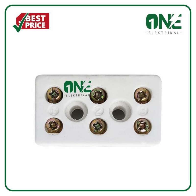 Jual Terminal Blok Keramik 3 Pole 30A di Seller one electrical - Sungai ...