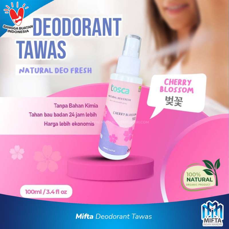 Promo DEODORANT TAWAS SPRAY / NATURAL DEO FRESH 100ML TOSCA / DEODORAN ...