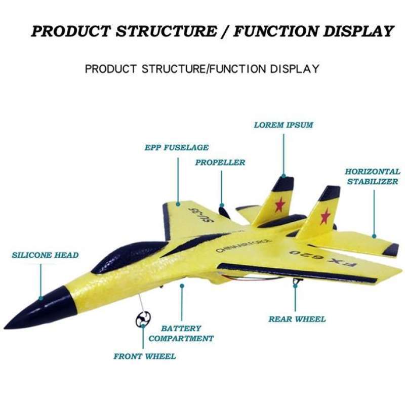 Jual Remote Control Pesawat Terbang Glider Airplane Foam 2.4g Rc Fx-620 ...