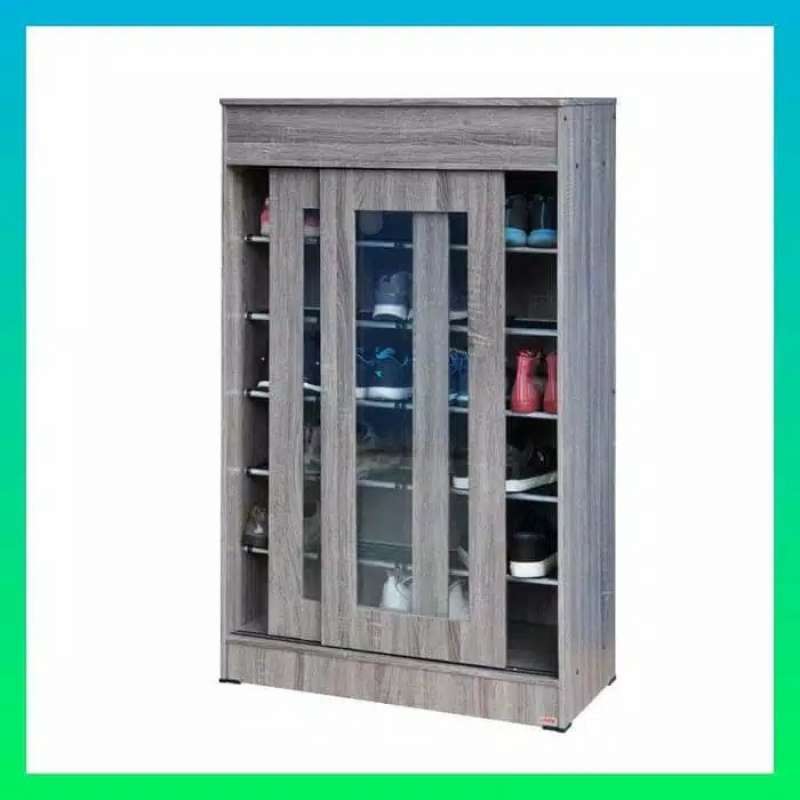 Jual RAK SEPATU SLIDING RAK SEPATU MINIMALIS RAK SANDAL SHOE RACK HUGA ...