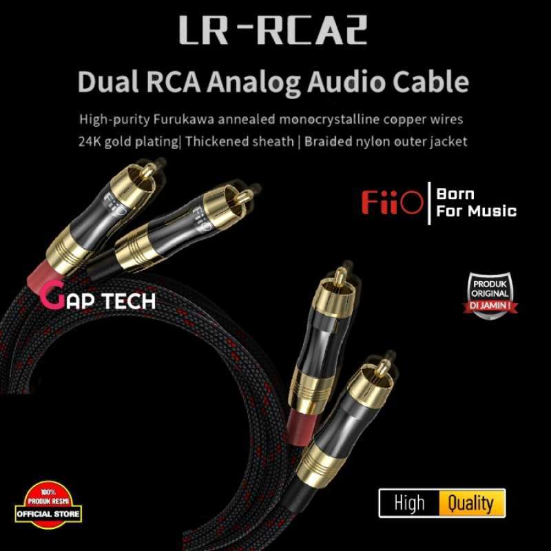 Jual Fiio LR RCA2 / LR RCA 2/ Dual RCA Analog Audio Adapter Original di Seller NEW VISION ...