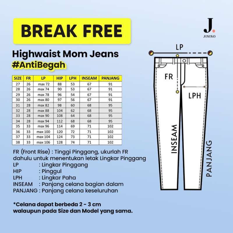 Jual Jiniso - Jumbo Highwaist Mom Jeans 3707 Real Curvy Di Seller ...