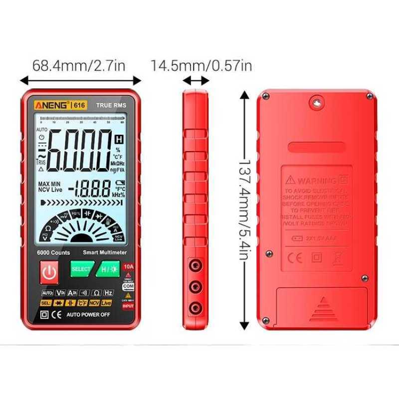 Jual Digital Multimeter Large Screen Backlight Voltage Tester Di Seller