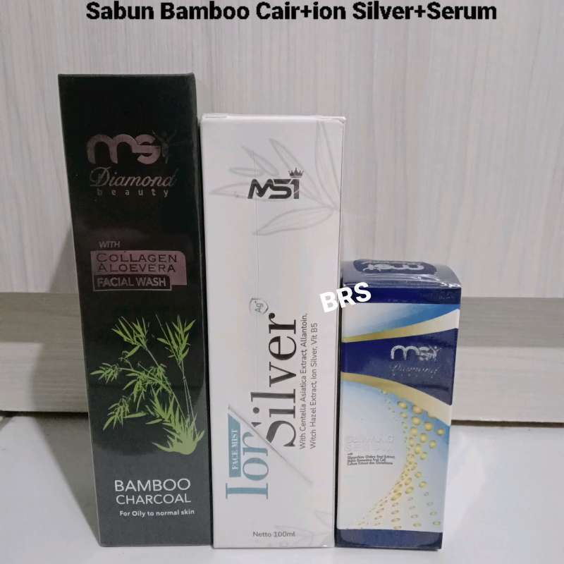 Promo Paket Perawatan Wajah isi 3 Macam ion Silver Sabun Cair dan Serum ...