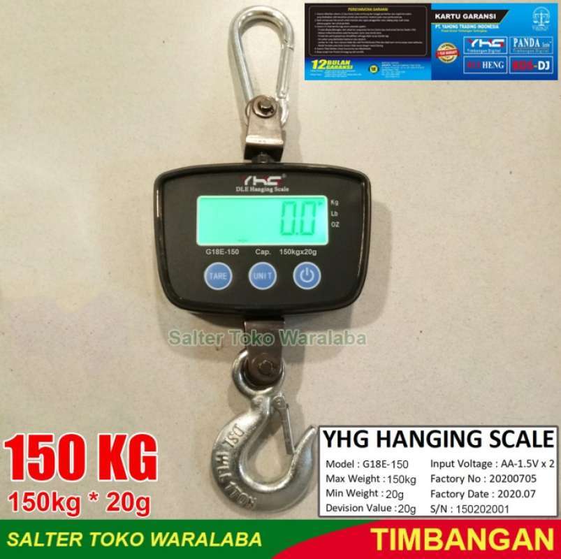 Promo Timbangan Gantung Digital Hanging Scale 150kg 20g Diskon 23% di ...
