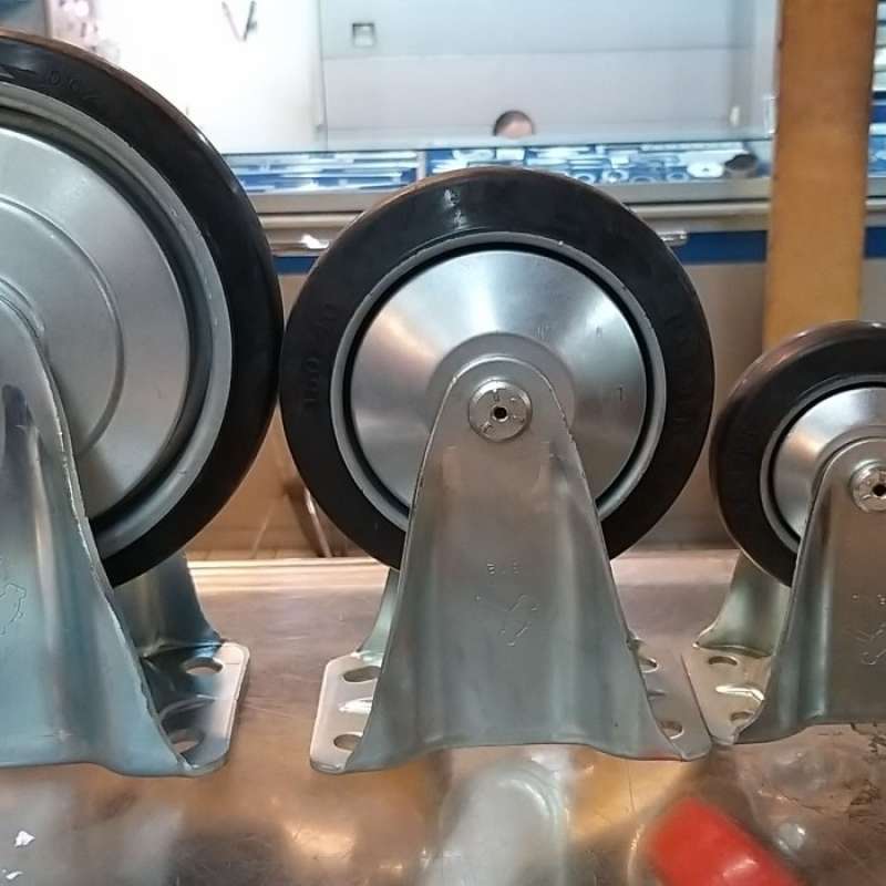 Jual Roda Karet Hammer Medium Duty Diameter 5 Plat Hidup & Mati di ...