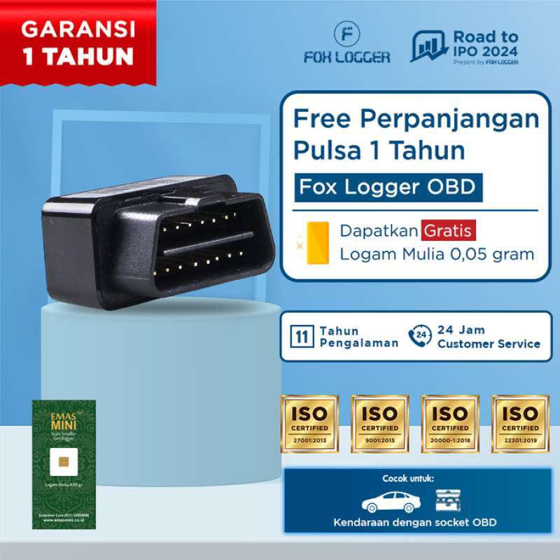 Jual Gps Tracker Terbaik Fox Logger Obd + Gratis Pulsa 1 Tahun Di ...