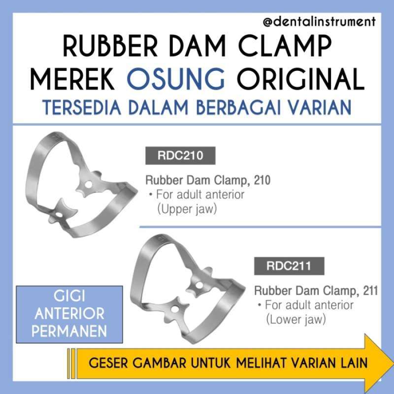 Promo Dental Rubber Dam Clamp Berbagai Varian Merek Osung Original ...