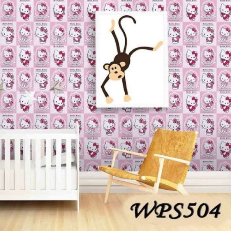 Promo Wallpaper | Wallpaper Dinding | Stiker Dinding Motif Hello Kitty 161 - ±4-5m X 45cm Diskon ...