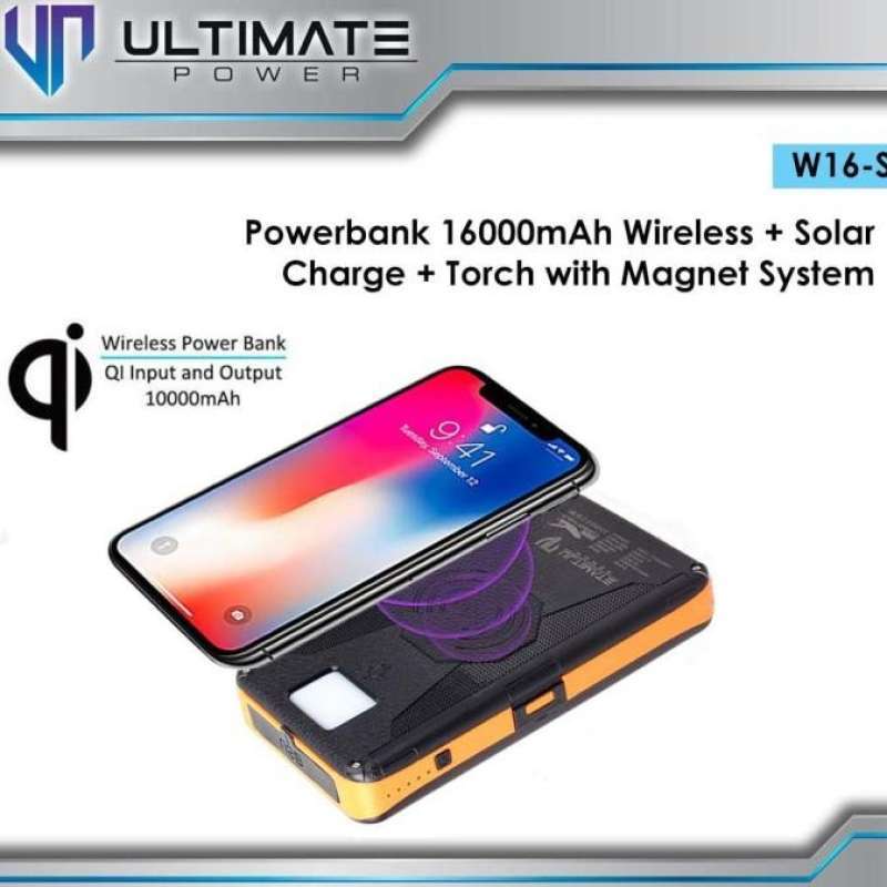 Jual Ready Ultimate Powerbank Solar + Wireless Charger + Led Torch ...