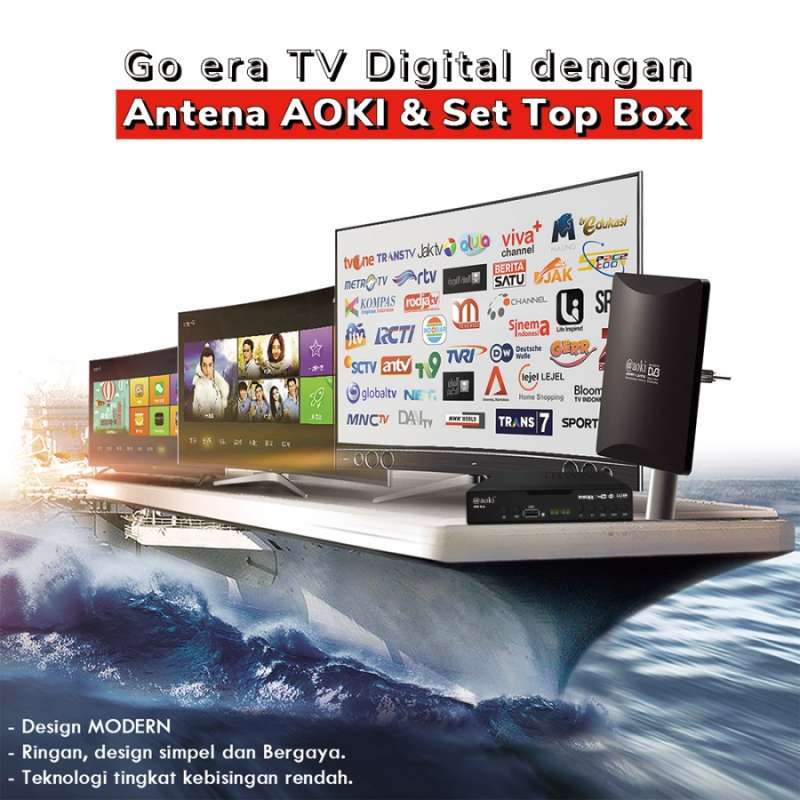 Jual Antena Tv Digital Luar Dalam Indoor Outdoor Aoki At3000 Di Seller Mulia Elektronik ...