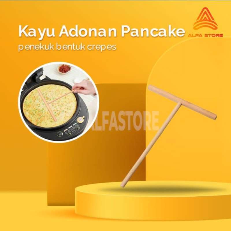 Promo Baru Kayu Adonan Pancake Crepes Stik Kayu Alat Peratan Adonan ...
