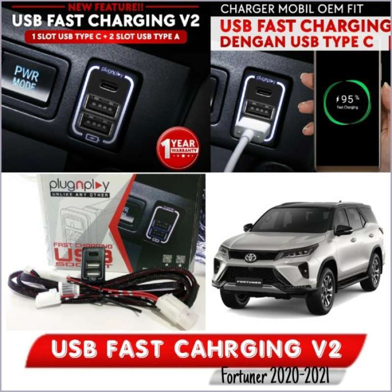 Promo USB FAST Charging V2 Toyota All New Fortuner 2020-2021 Diskon 23% ...
