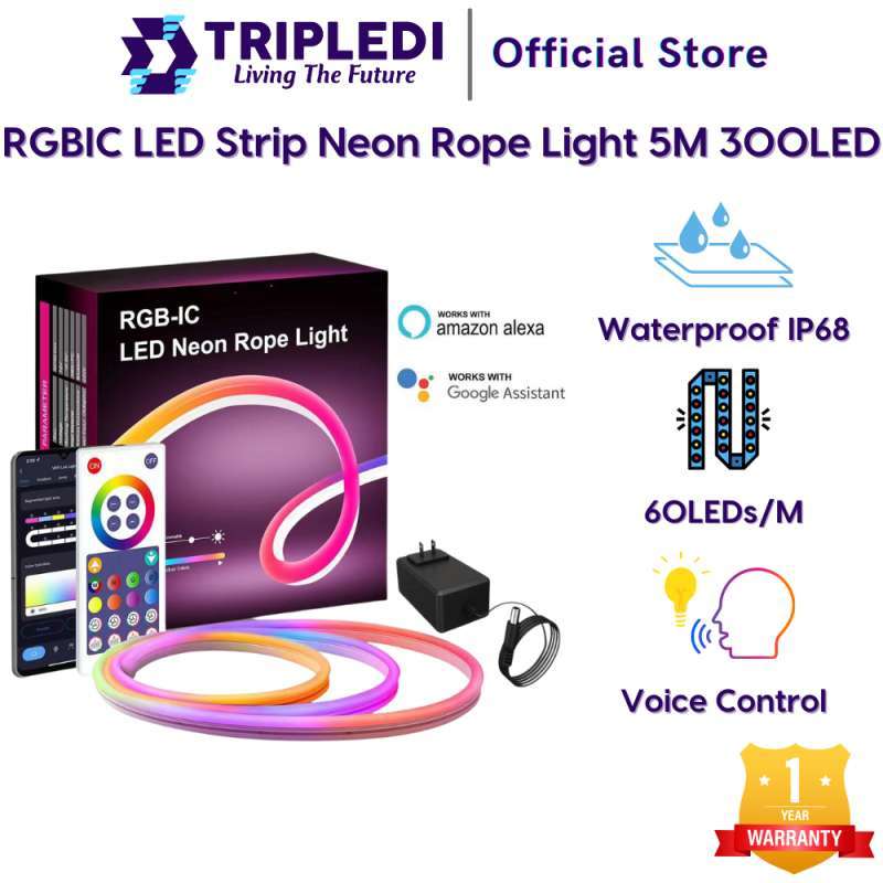 Jual Tripledi Led Strip Neon Flex Smd5050 5 Meter 300led Rgbic ...