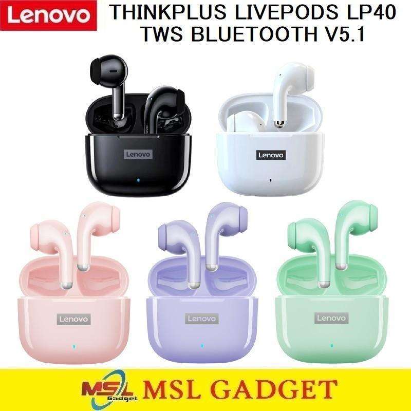 Jual Lenovo Thinkplus Livepods Lp40 Headset Bluetooth Tws Wireless Earbuds - Putih Di Seller Msl ...