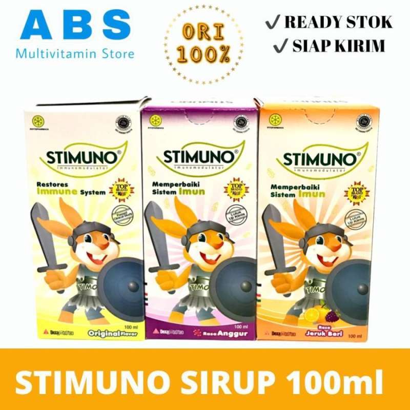 Jual stimuno syrup 100 ml sirup rasa original anggur grape jeruk beri ...